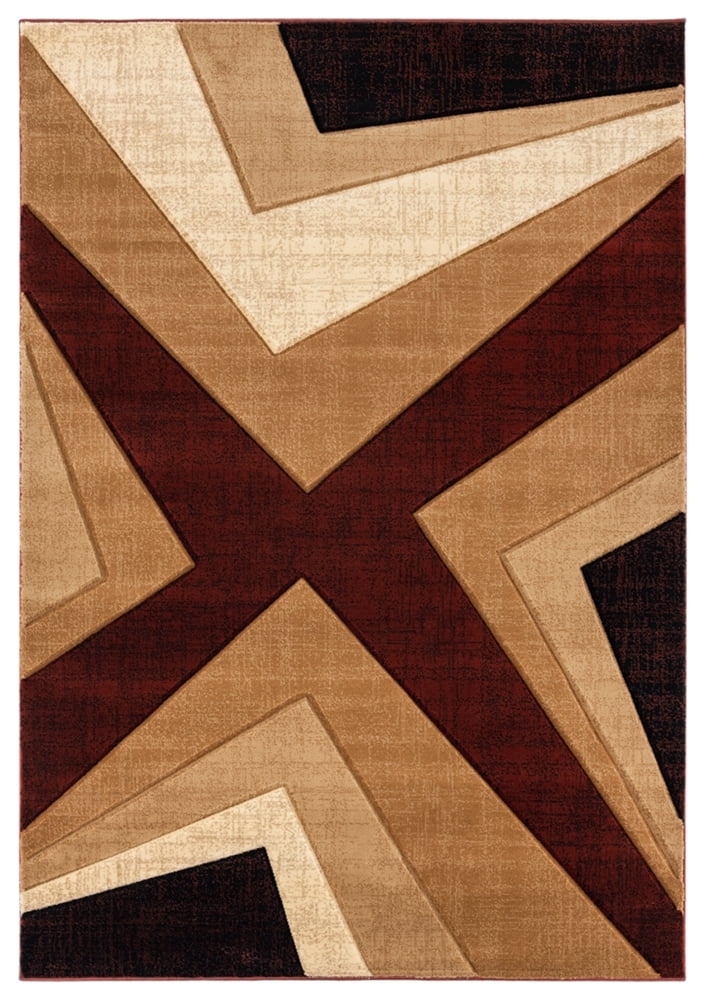United Weavers Bristol Area Rug 2050 10034 Zine Burgundy Lines Diagonal ...