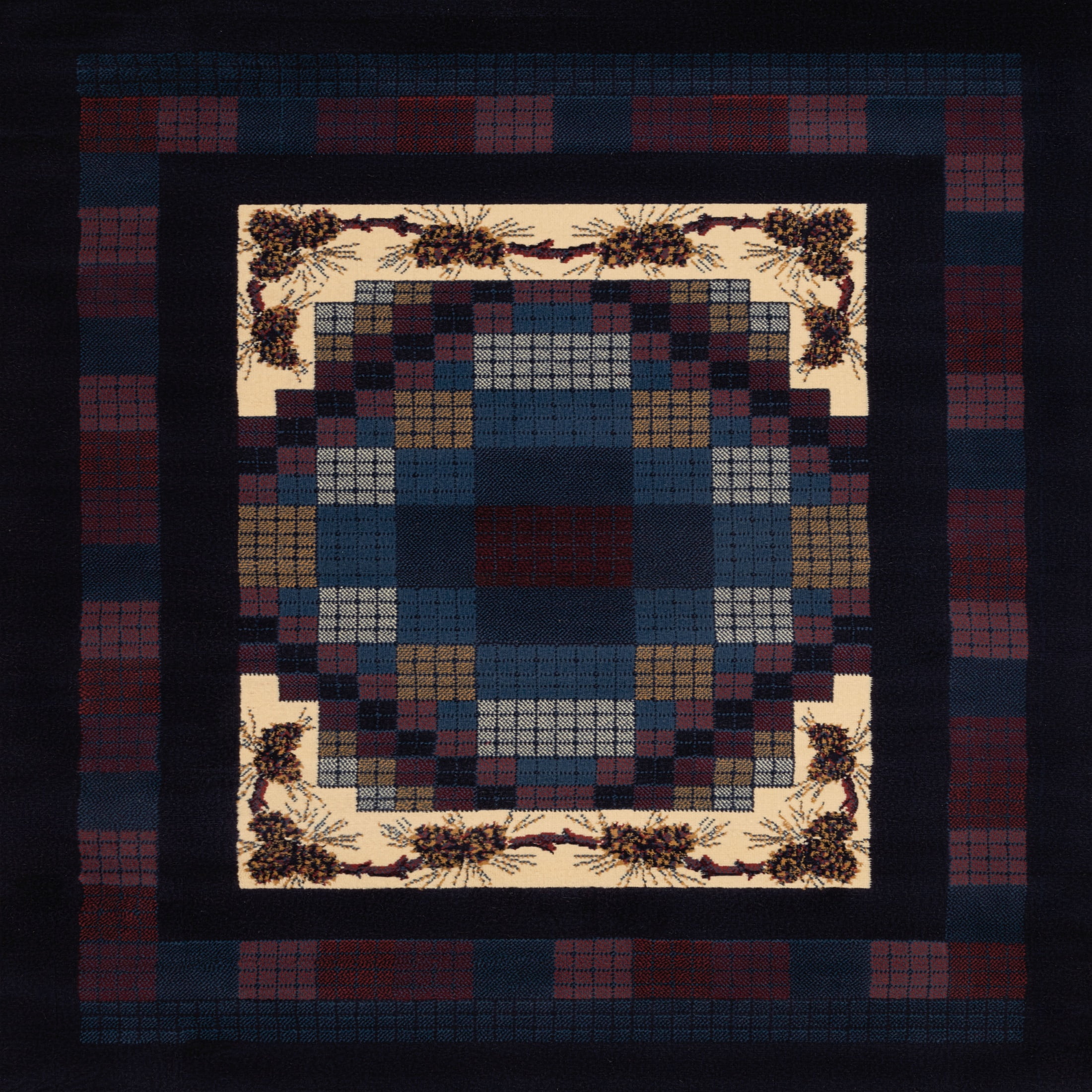 United Weavers Brunswick Ava Southwestern Border Area Rug, Navy, 7'10 ...