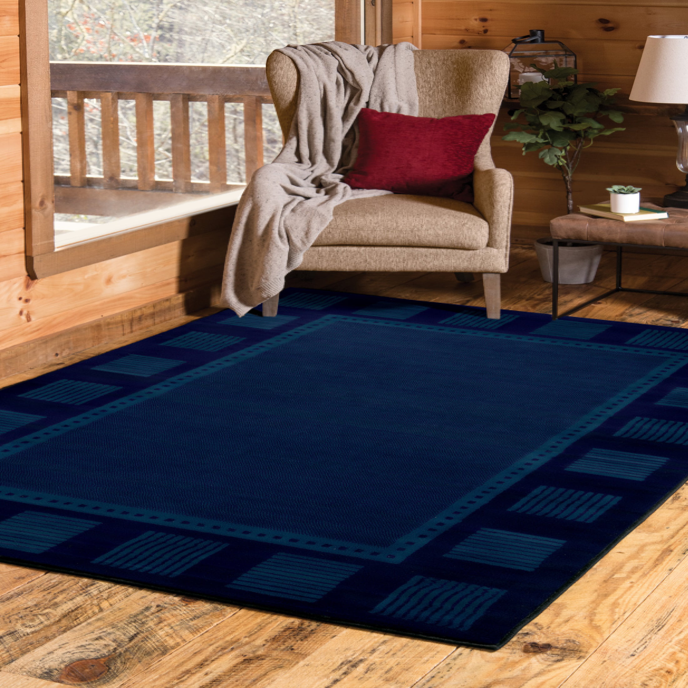 United Weavers Brunswick Monica Contemporary Border Accent Rug, Navy, 1 ...