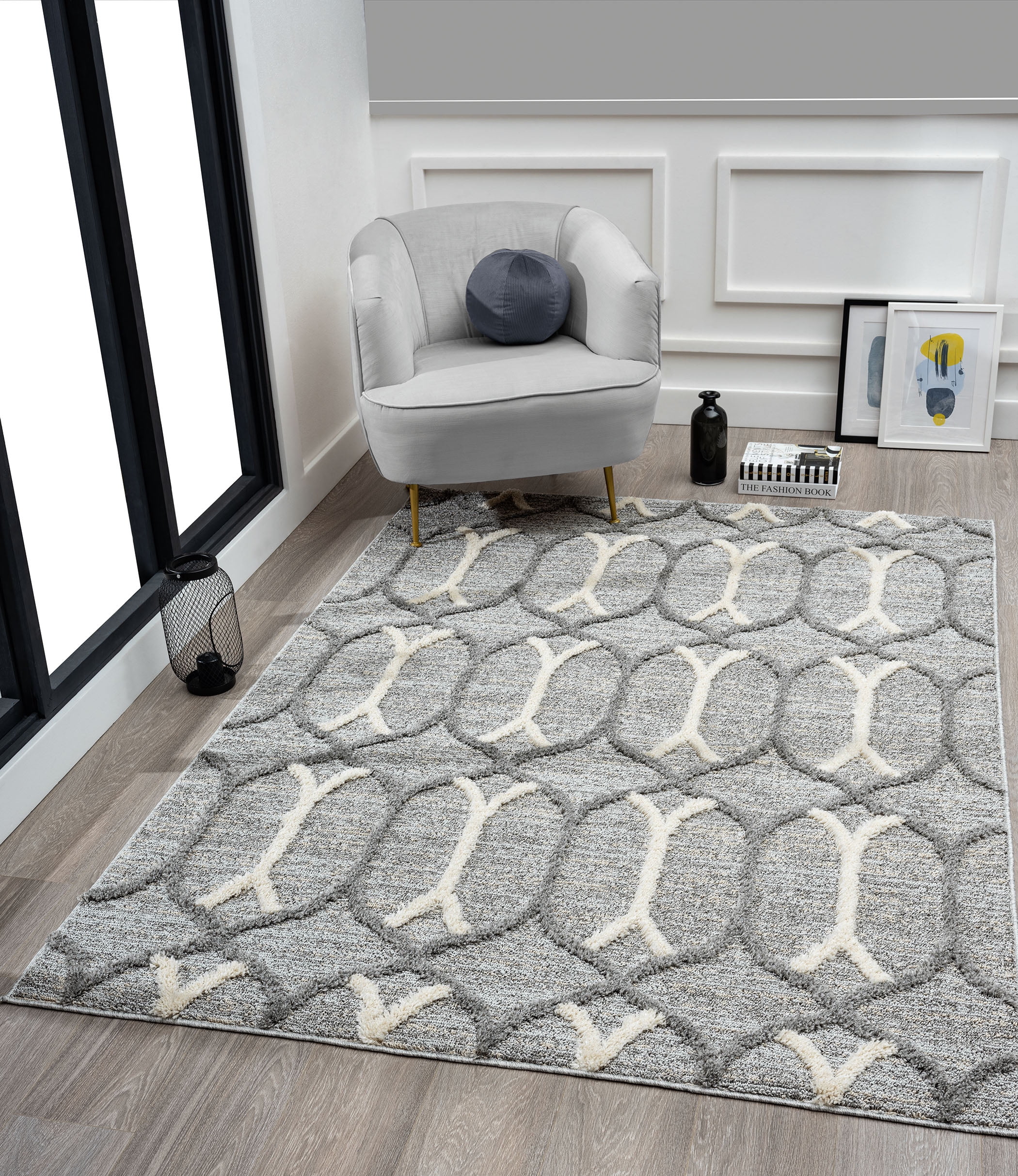 United Weavers of America Decorah Sewanee Grey Modern Abstract Rug 1'10 ...