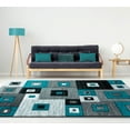 United Weavers Drachma Benson Modern Geometric Area Rug, Turquoise, 5'3 ...