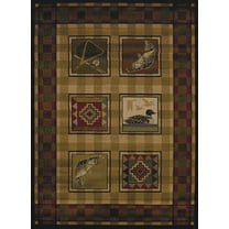 Rug Empire American Destination Mount Le Conte Pine Cone Lodge Rustic ...