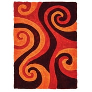 United Weavers Veria Bog Shag Abstract Area Rug, Burnt Orange, 7'10" X ...