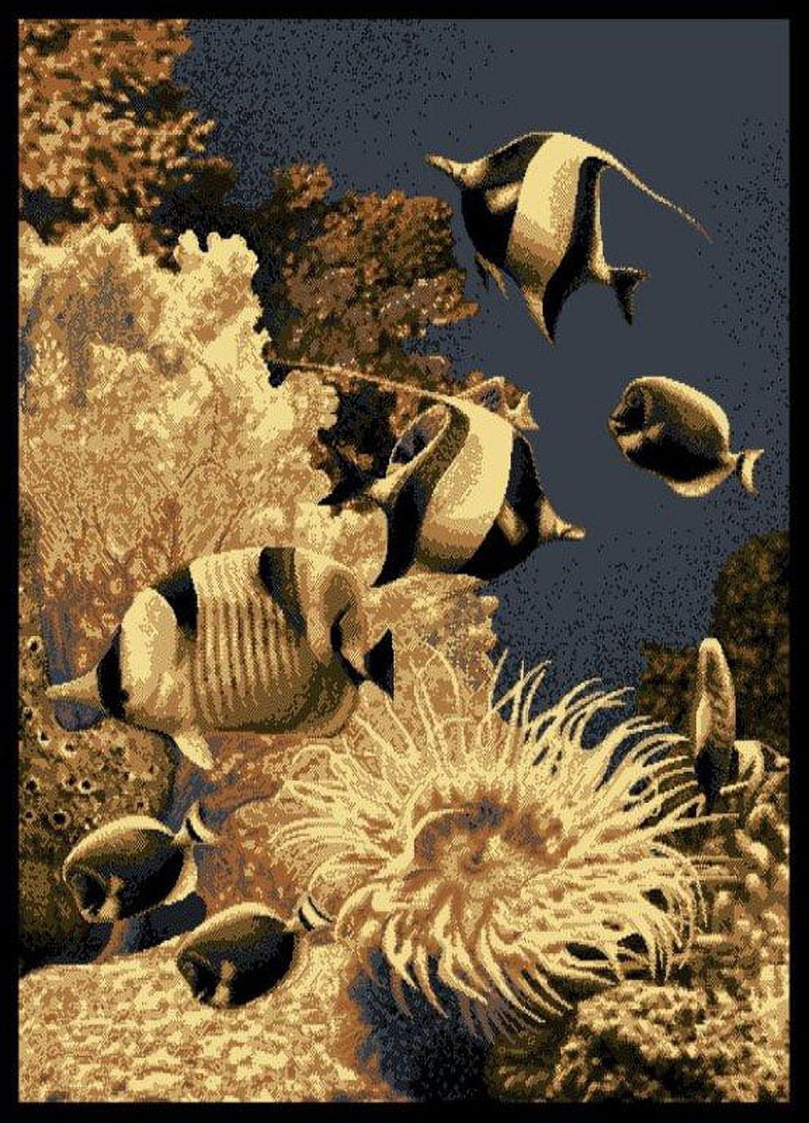 United Weavers Legends Area Rug 910-01760 Blue Sea Black Fish Water 5 ...