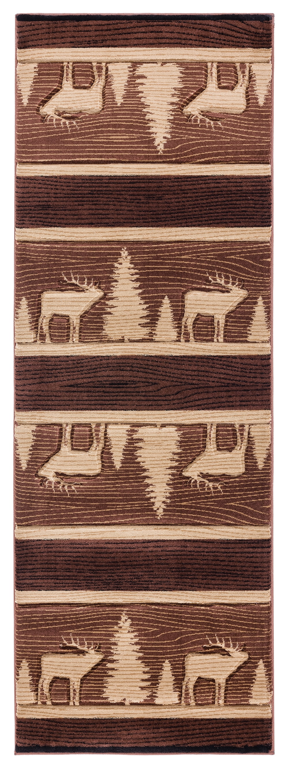 United Weavers Rustic Forest Cedar City Brown Hand-Carved Area Rug or ...