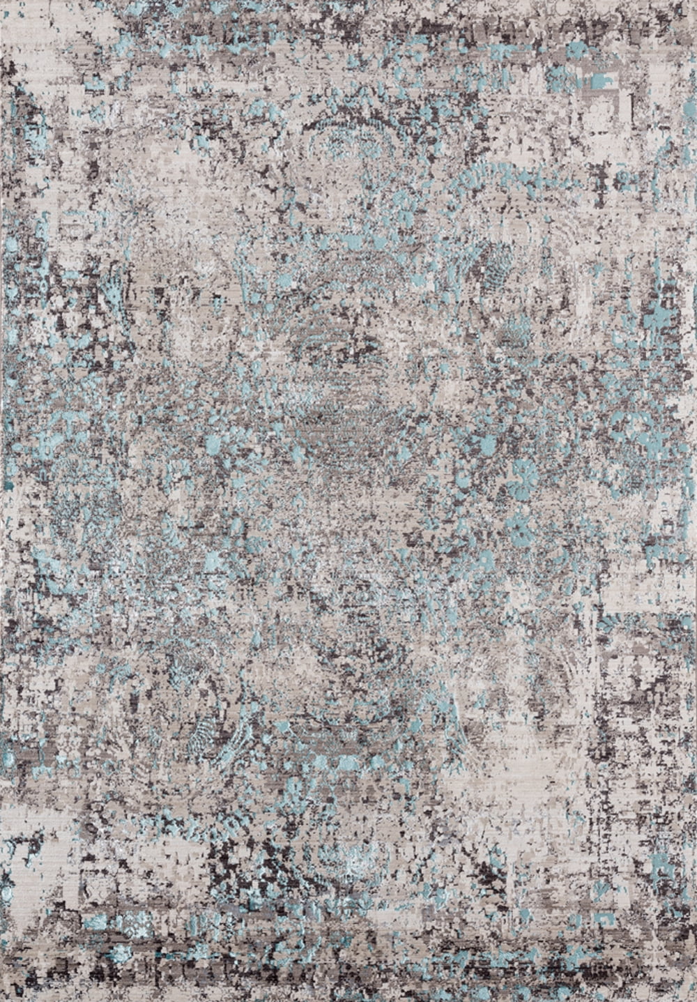 Soignee Birmingham Turquoise 10x13 Rug 10'6" x 14'1" - Walmart.com