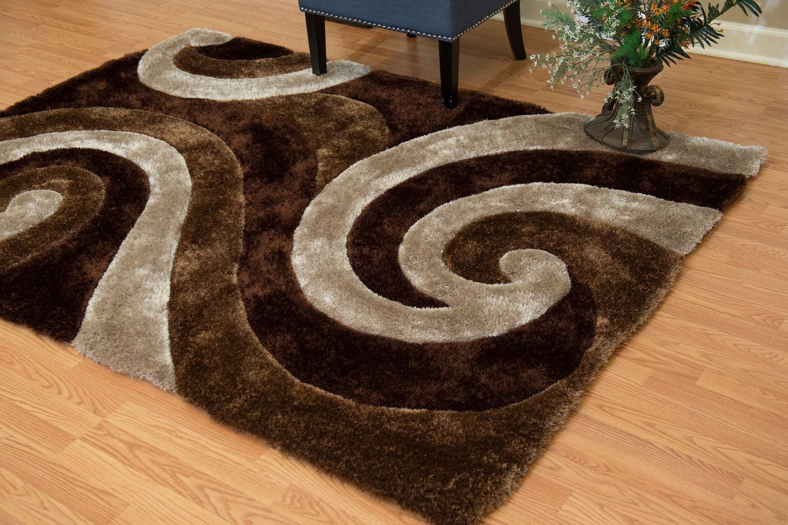 United Weavers Veria Apex Shag Abstract Rug - Beige - 110 X 3 Rug ...