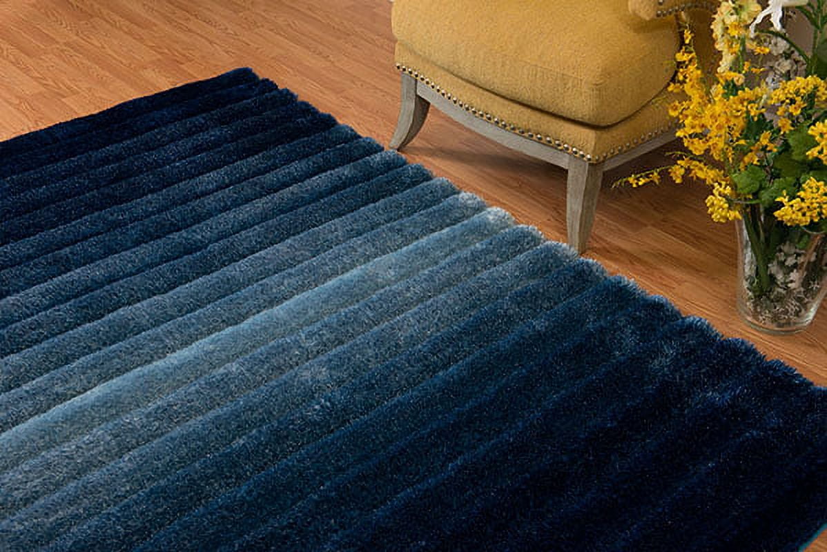 United Weavers Veria Filpa Shag Abstract Area Rug, Blue, 5'3" X 7'2 ...