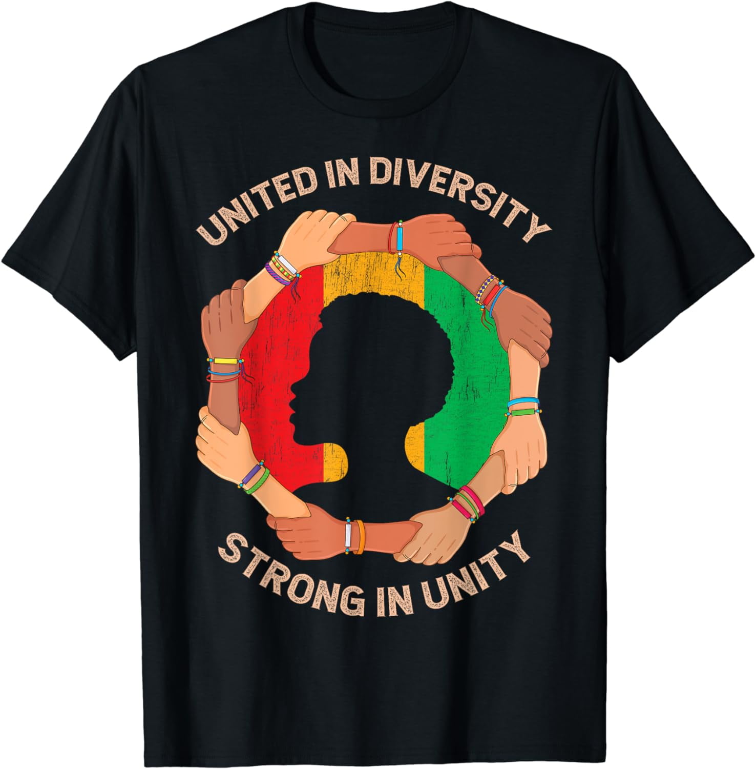 United in Diversity, Strong in Unity, Black History Month T-Shirt ...