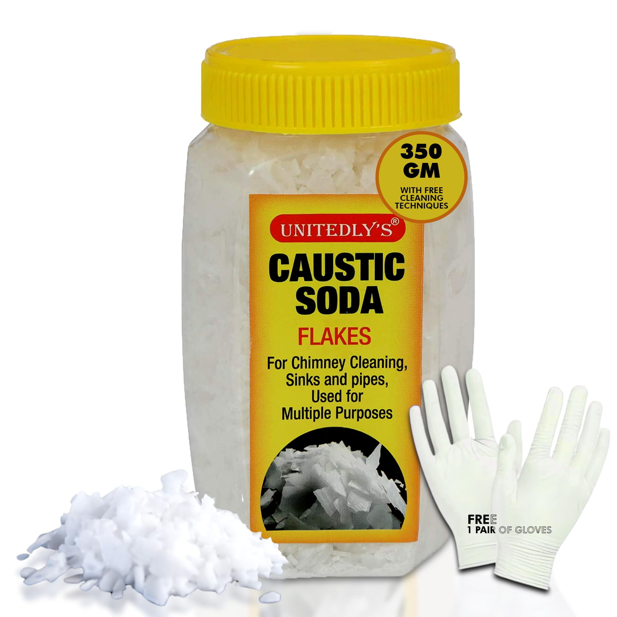 Unitedlys Caustic Soda Drainage Block Remover 350g, Fast-Acting Sink ...