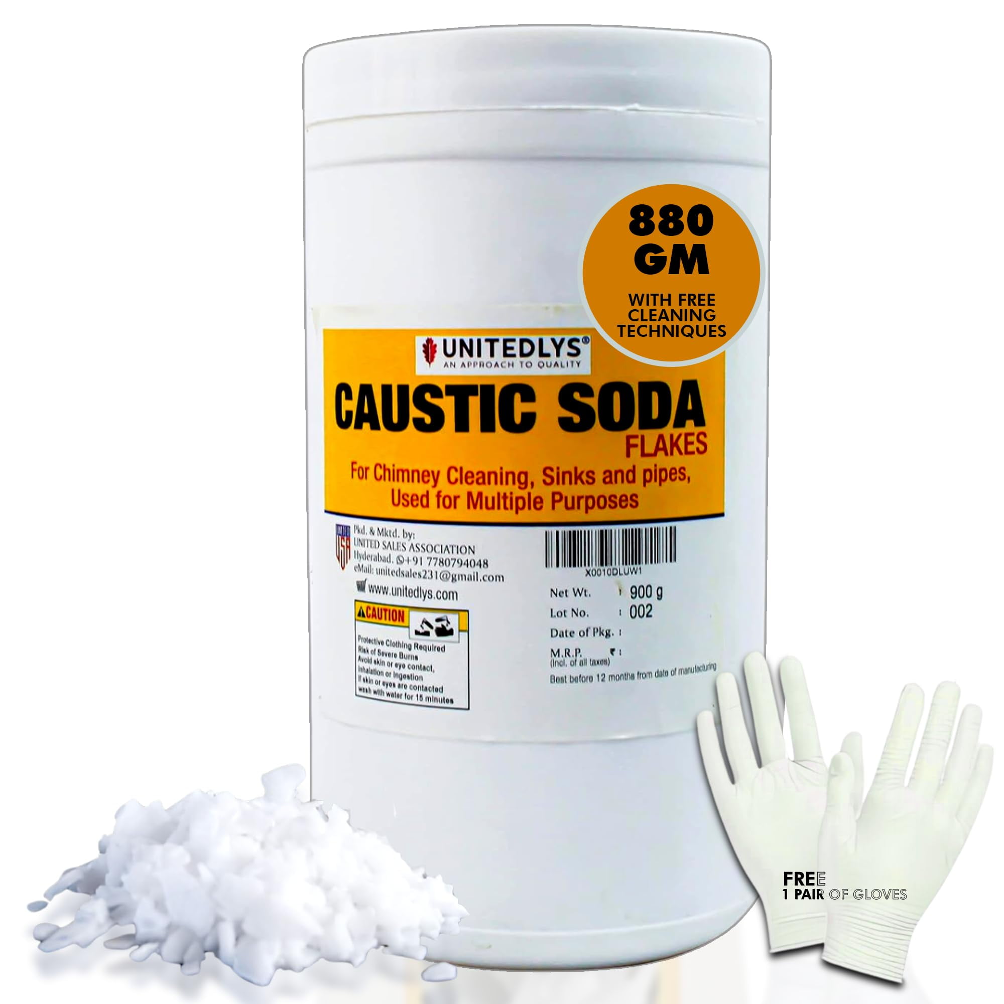 Unitedlys® Caustic Soda - Fast-Acting, Non-Toxic & Odorless Formula to ...