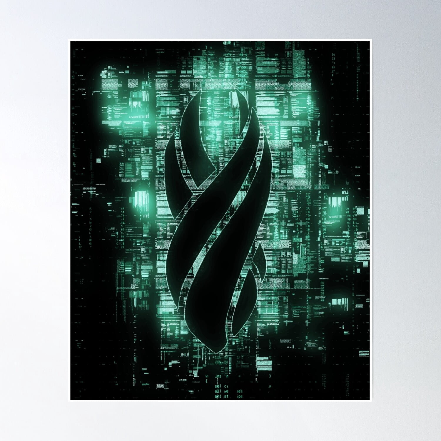 Unitology - The Marker Symbol - Neon Glow Code Logo Poster Wall Art ...