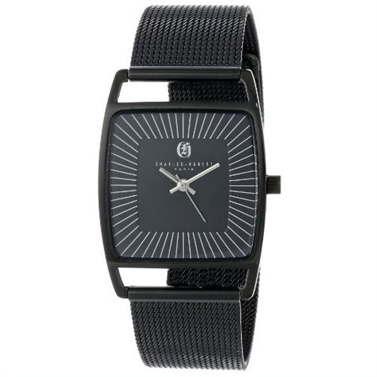 Unitron Enterprise Womens Black IP-plated Stainless Steel Milanese Band ...