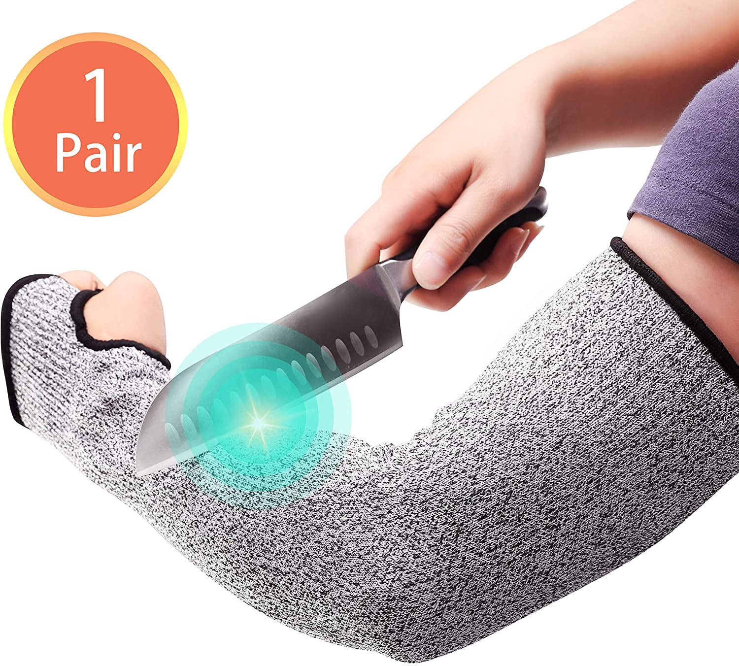 Unitron World Cut Resistant Sleeves with Thumb Hole 18" Arm Protection ...