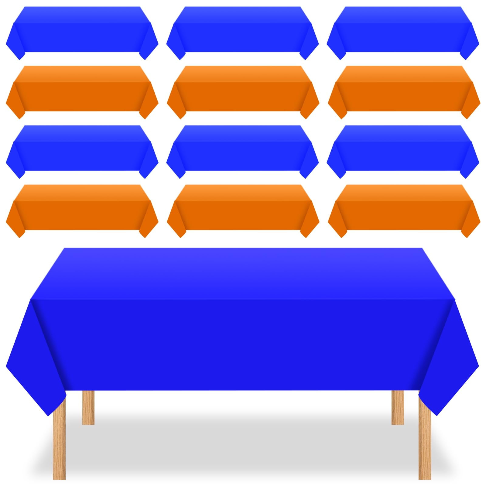 Unittype 12 Pcs Rainbow Colorful Disposable Plastic Tablecloths 54 x ...