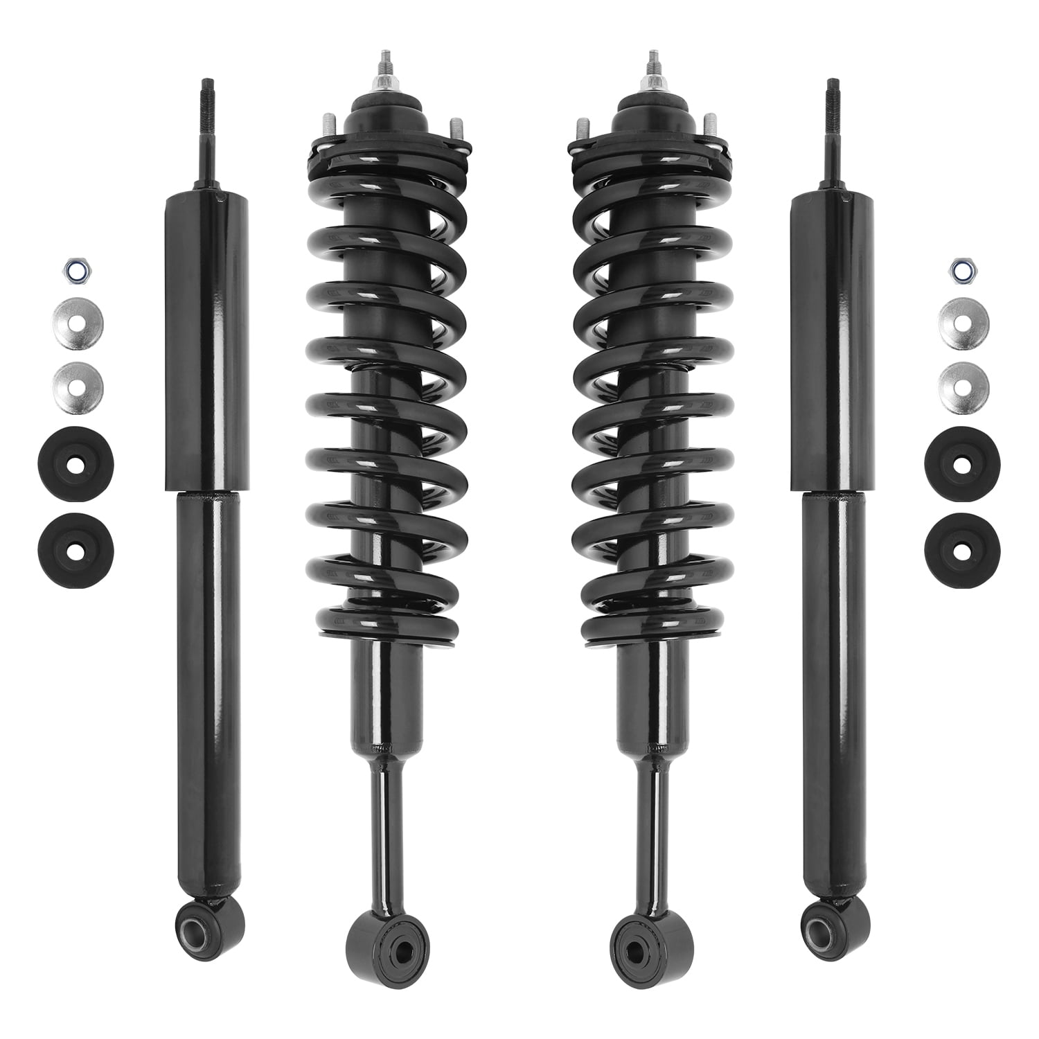Unity Automotive Front And Rear Complete Strut Assembly Shock Kit Fits