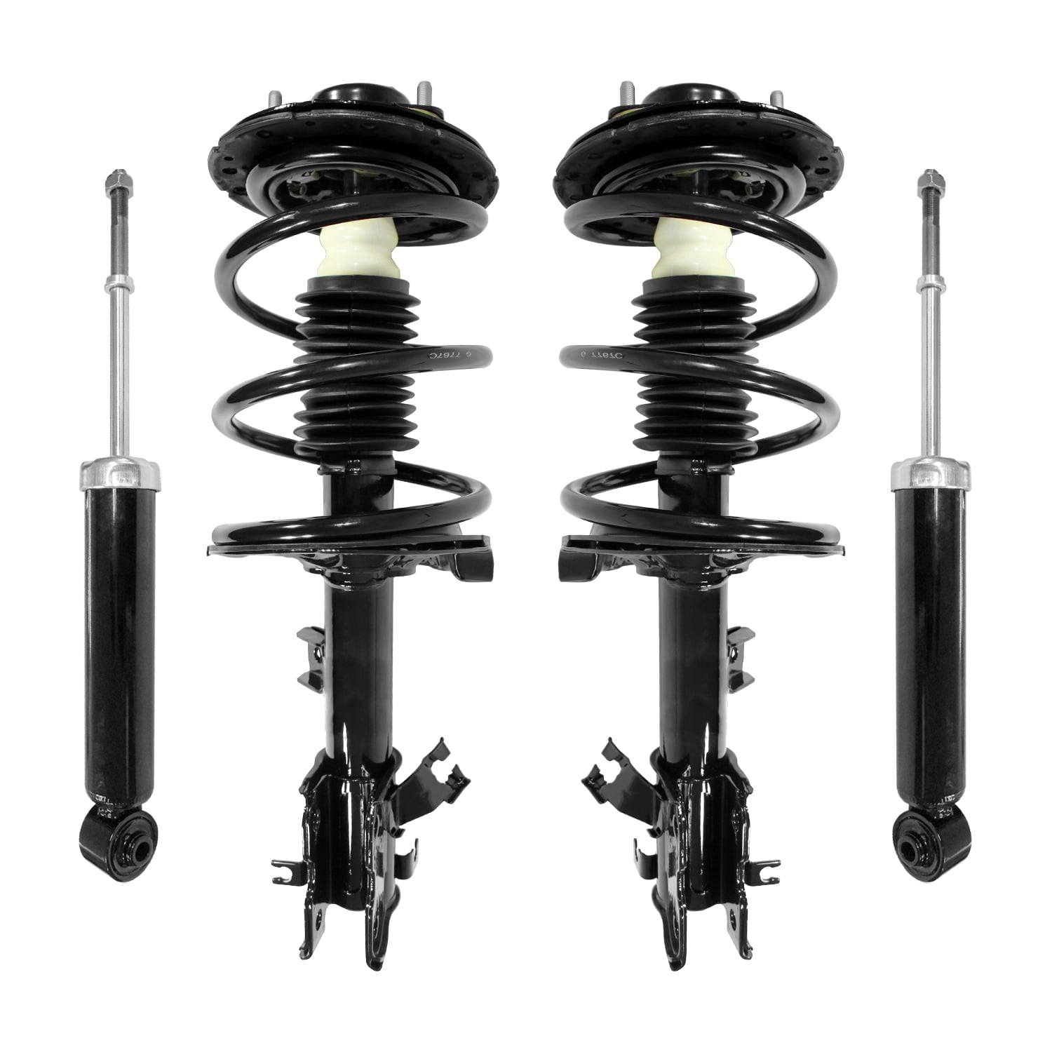 Unity Automotive Front And Rear Complete Strut Assembly Shock Kit Fits