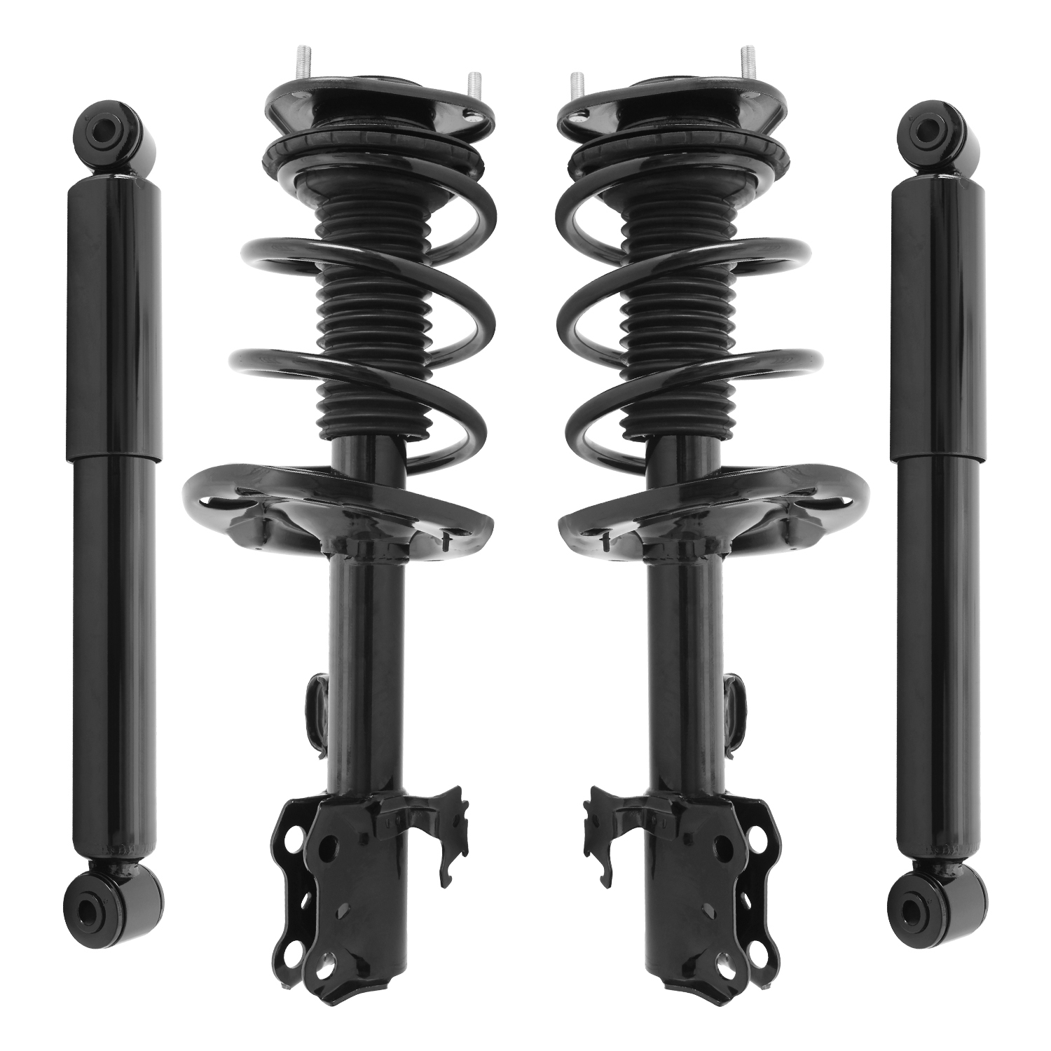 Unity Automotive Front & Rear Complete Strut Assembly Shock Kit Fits ...