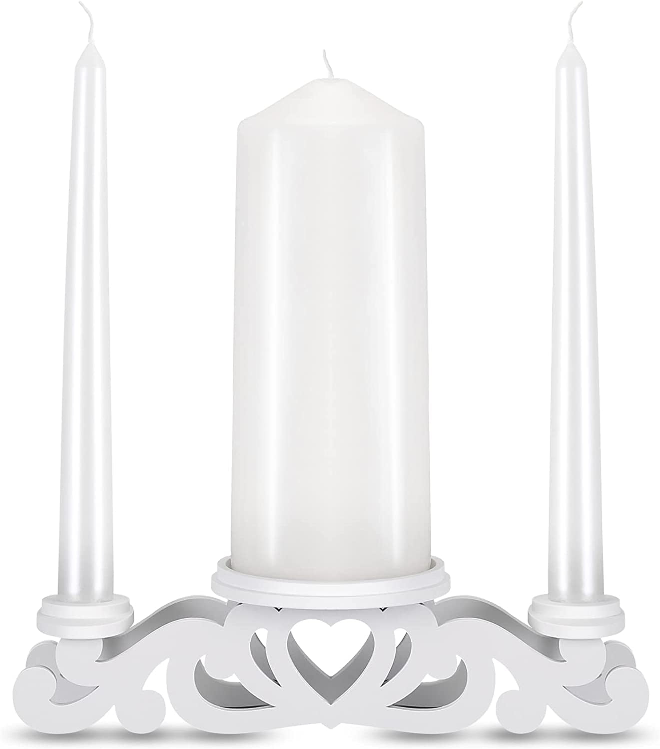 Unity Candle Holder-Unity Candles Stand for Wedding Ceremony Set-Pillar Candle Holders for ...