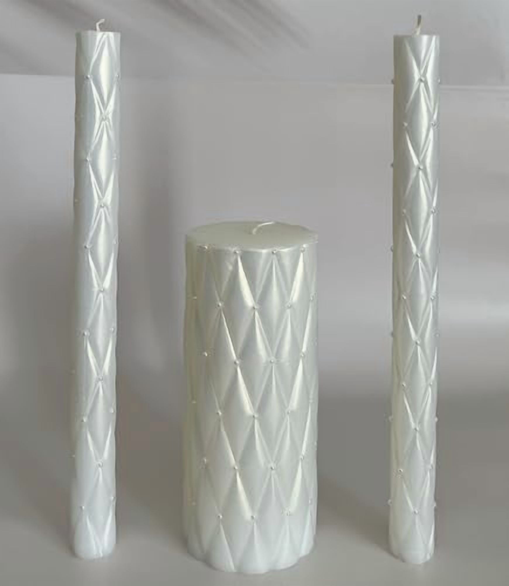 Unity Candle Set for Wedding Ceremony & Reception – 6” Pillar & Two 10 ...