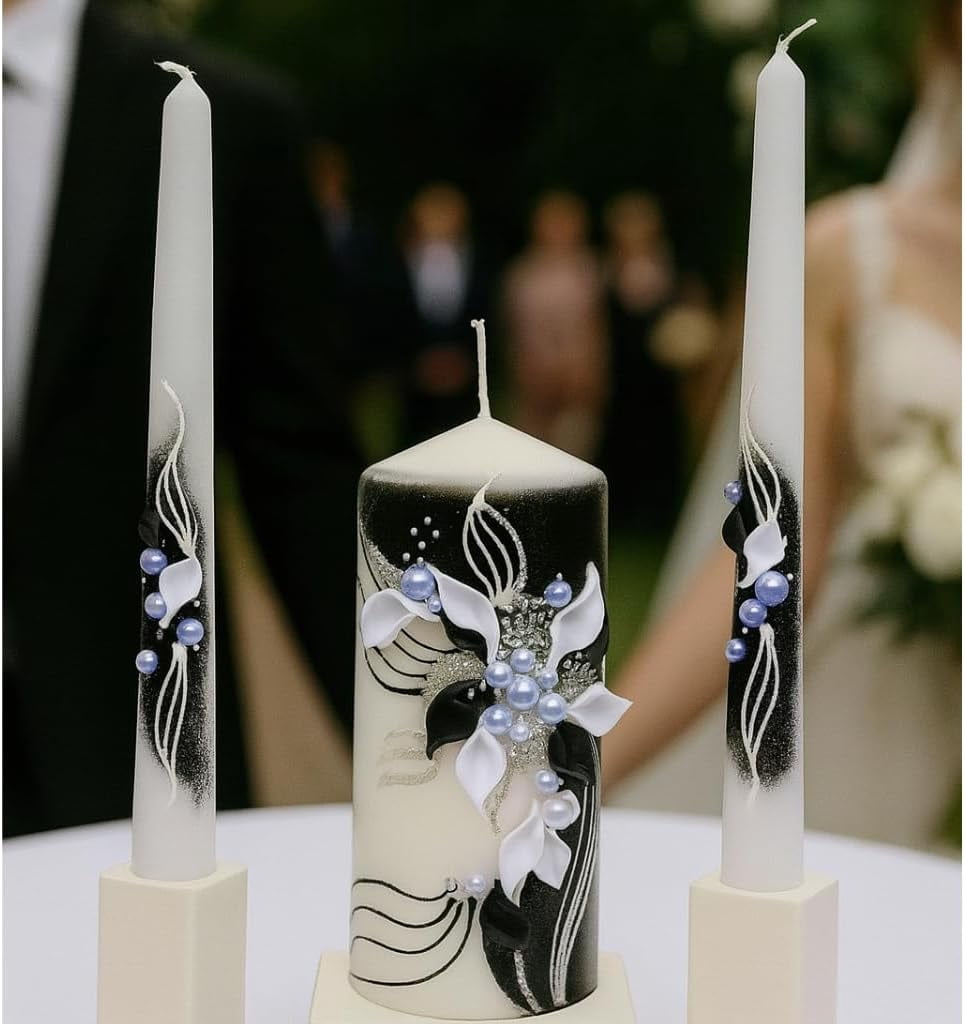 Unity Candle Set - Wedding Ceremony & Reception – 6” Pillar Two 10 ...