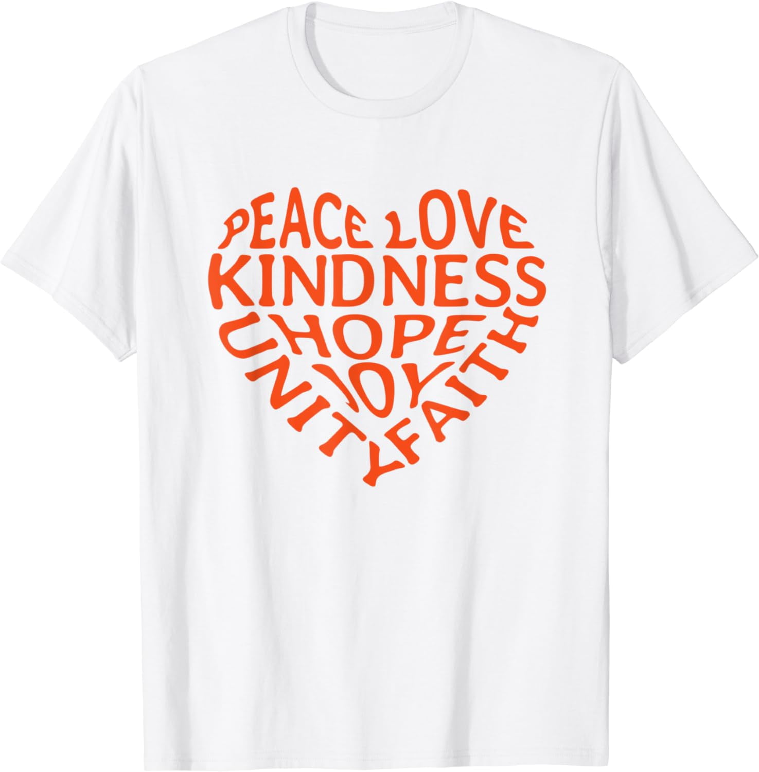 Unity Day Orange Heart kindness Anti Bullying T-Shirt - Walmart.com