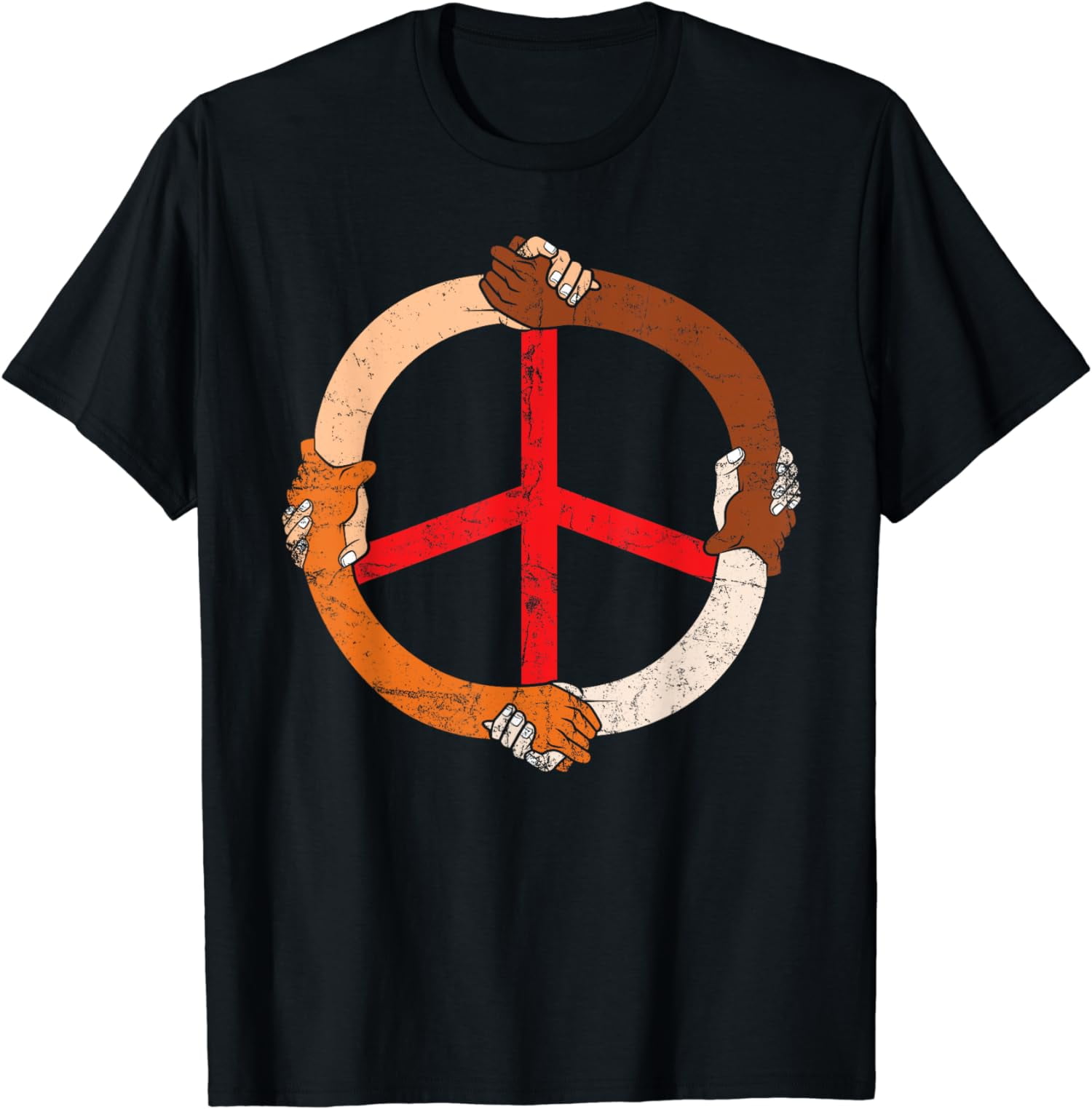 Unity Equality Peace Sign Holding Hands World Peace T-Shirt - Walmart.com