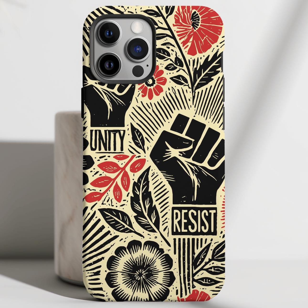 Unity Fist Bold Feminist Protest Message Case for iPhone 17 to 11 Pro ...