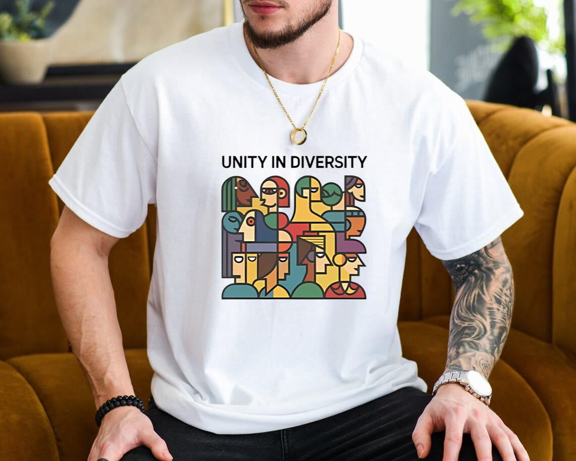 Unity In Diversity T-shirt with Positive Message and Colorful Design ...