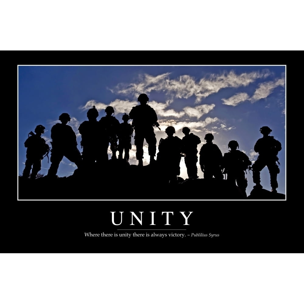 Unity: Inspirational Quote and Motivational Poster Poster Print ...