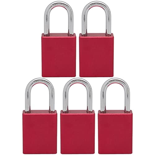 Unity Keyed Alike Aluminum Alloy Lockout Tagout Padlock (5, Red ...