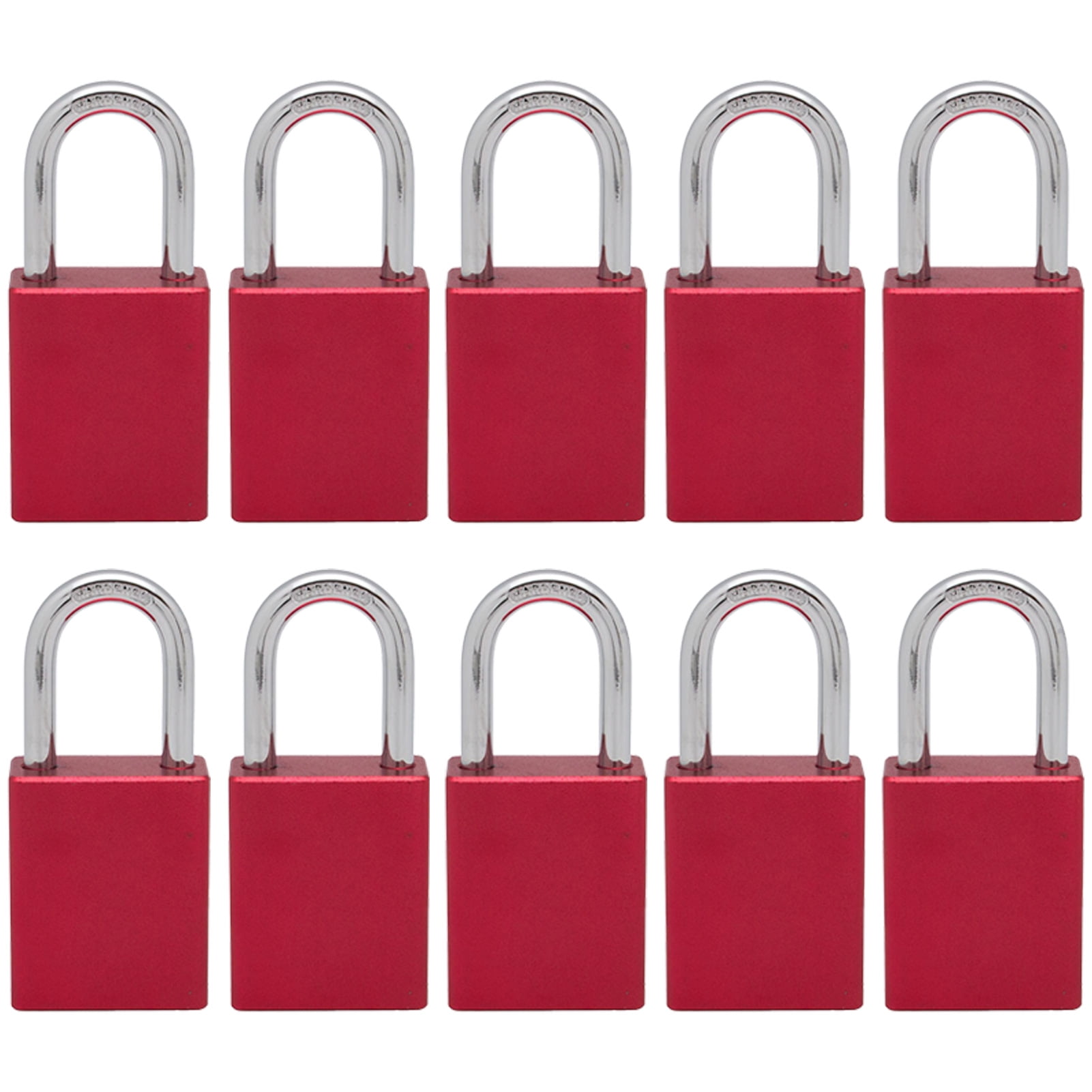 Unity Keyed Alike RED Aluminum Alloy Lockout Tagout Safety Padlock (10 ...