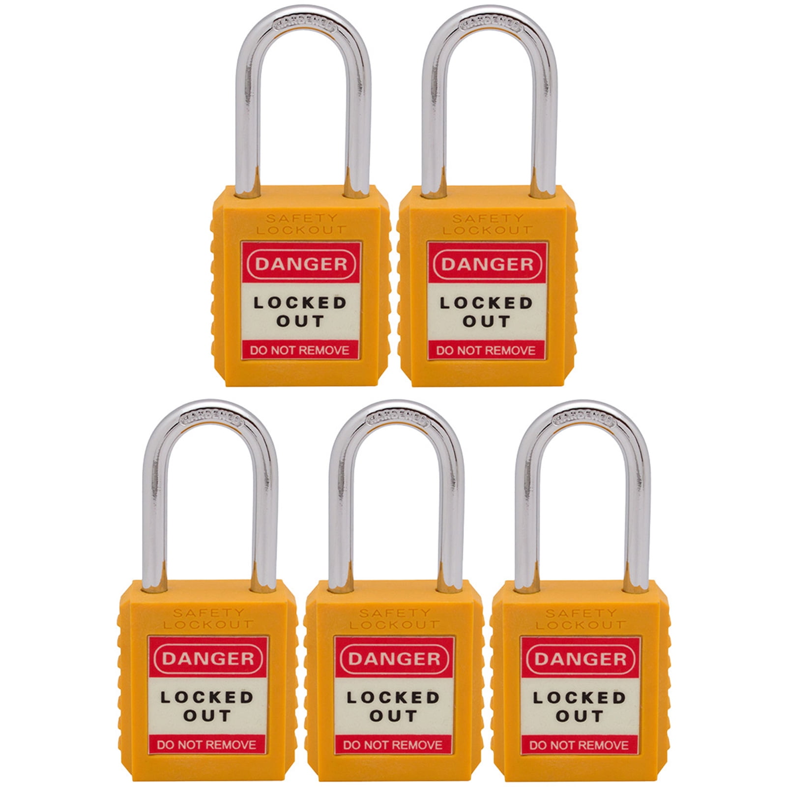Unity Keyed Alike Safety Lockout Tagout Yellow Padlock 1-1/2''(40mm ...