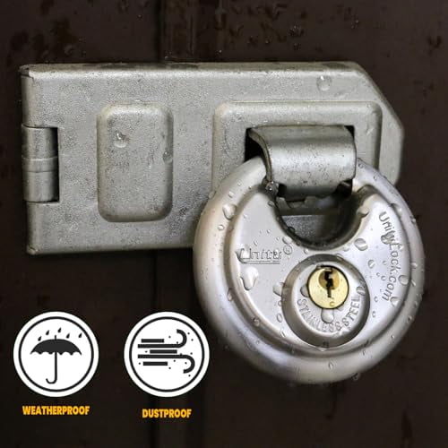 Unity Keyed Padlock 2 3/4''(70mm), Stainless Steel Disc Lock Outdoor ...