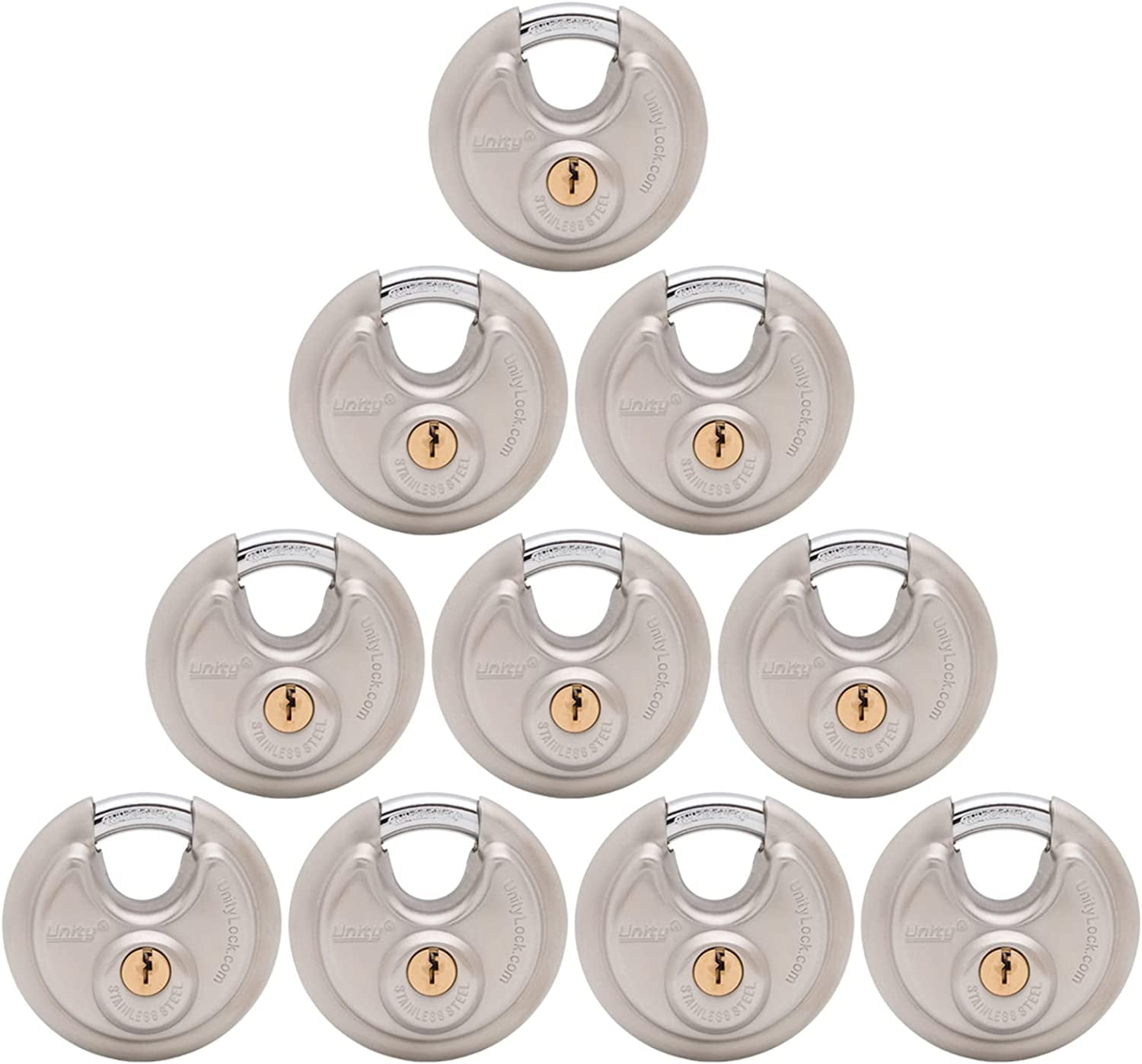 Unity Keyed Padlock 2 3/4''(70mm), Stainless Steel Disc Lock Outdoor ...