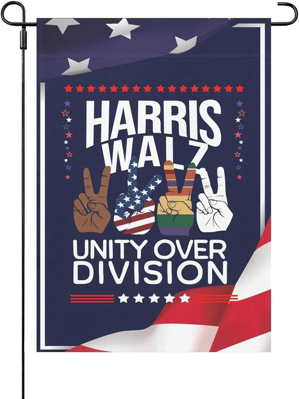 Unity Over Division Garden Flag, Harris Walz Garden Flag, Kamala Harris ...