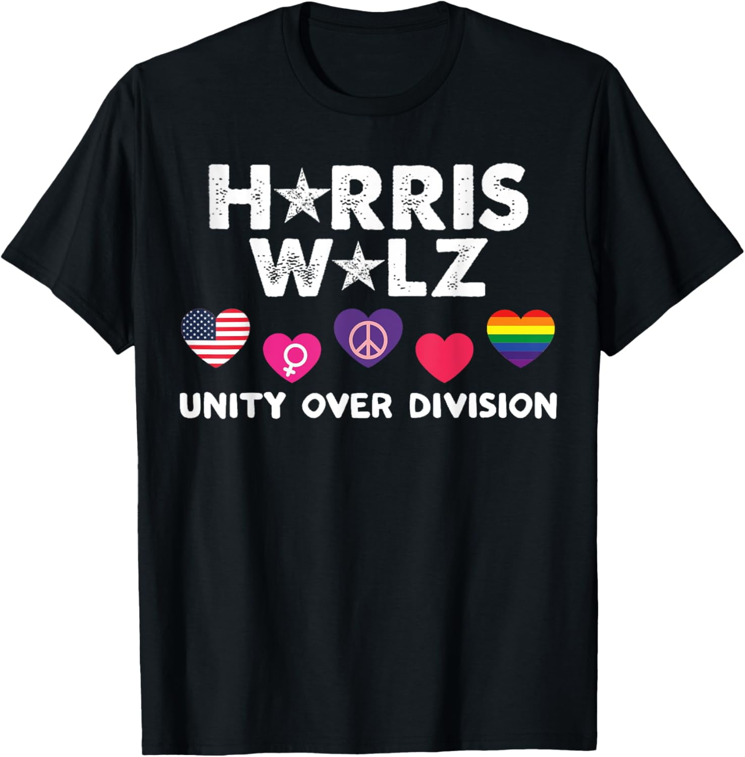 Unity Over Division Harris Waltz 2024 Election President T-Shirt ...