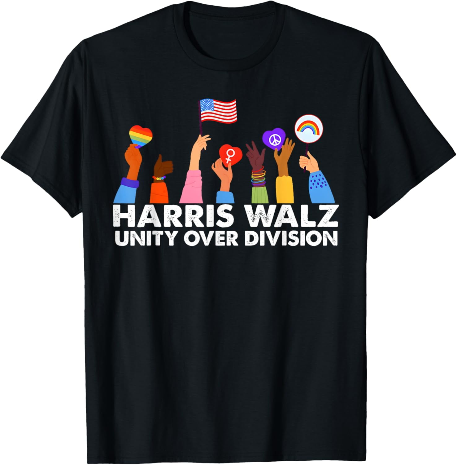 Unity Over Division Harris Walz 2024 T-Shirt - Walmart.com