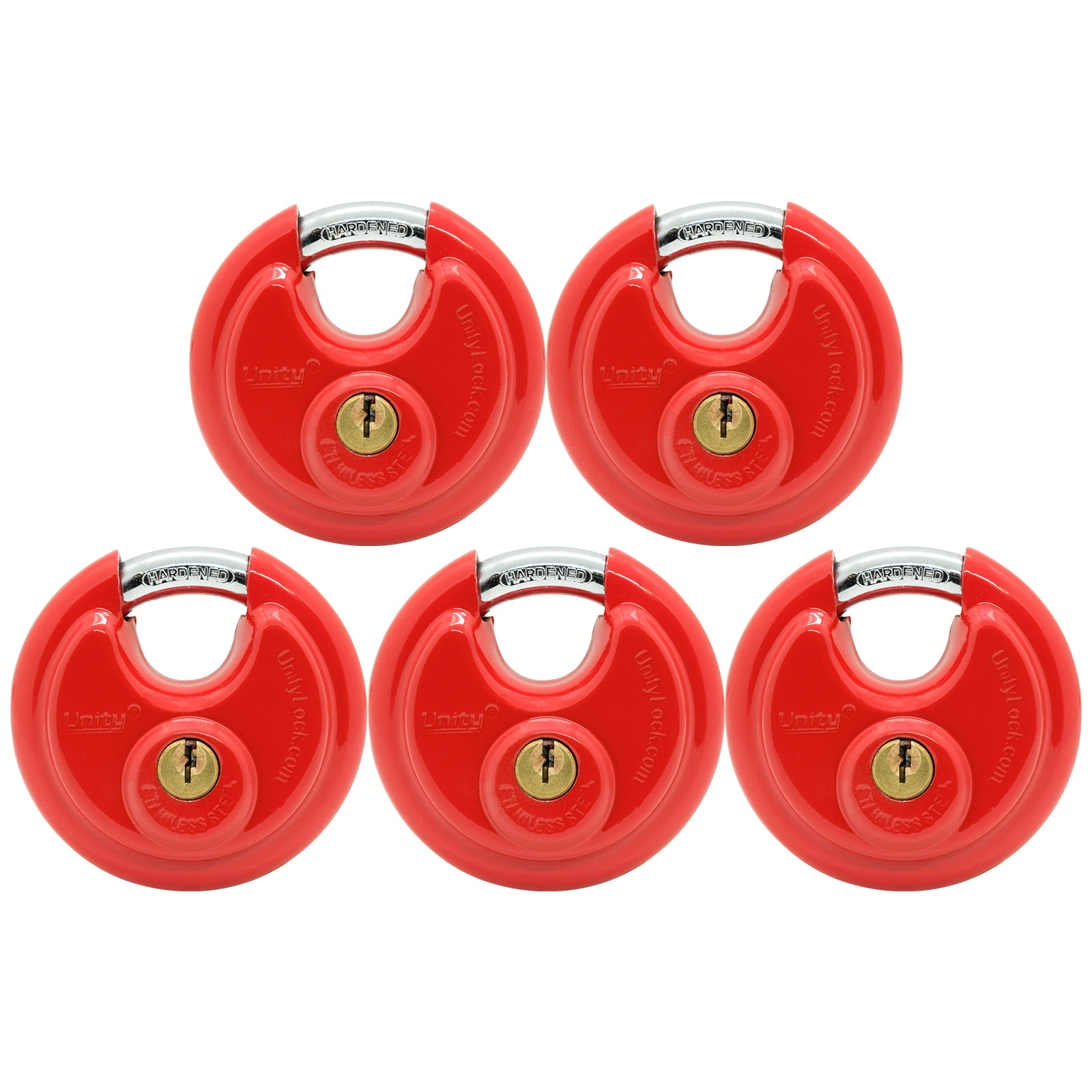Unity Red Disc Padlock 2-3/4" (70mm) Premium self Storage Lock for self ...