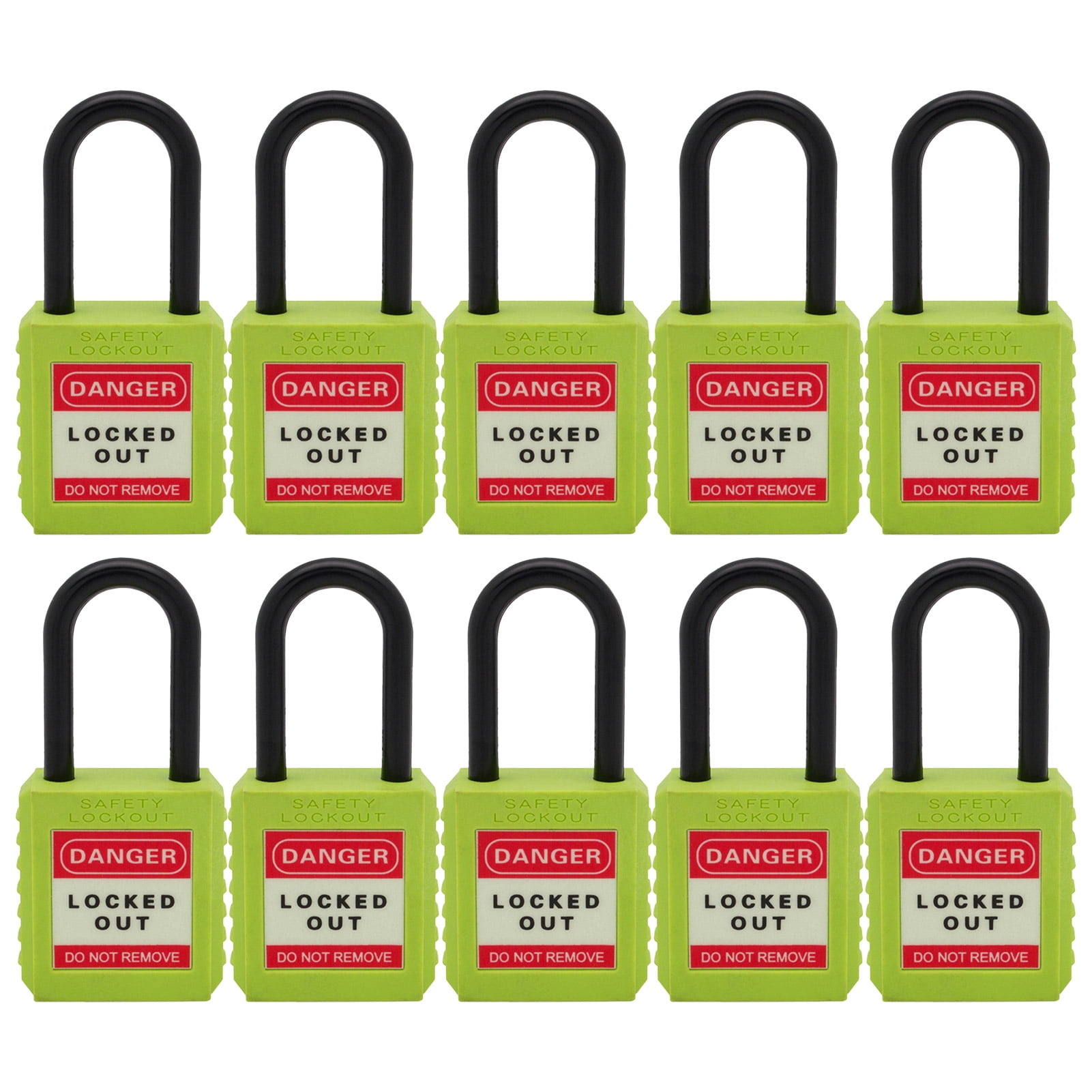 Unity Safety Lockout Tagout Padlock 1-1/2''(40mm), Keyed Alike Green ...