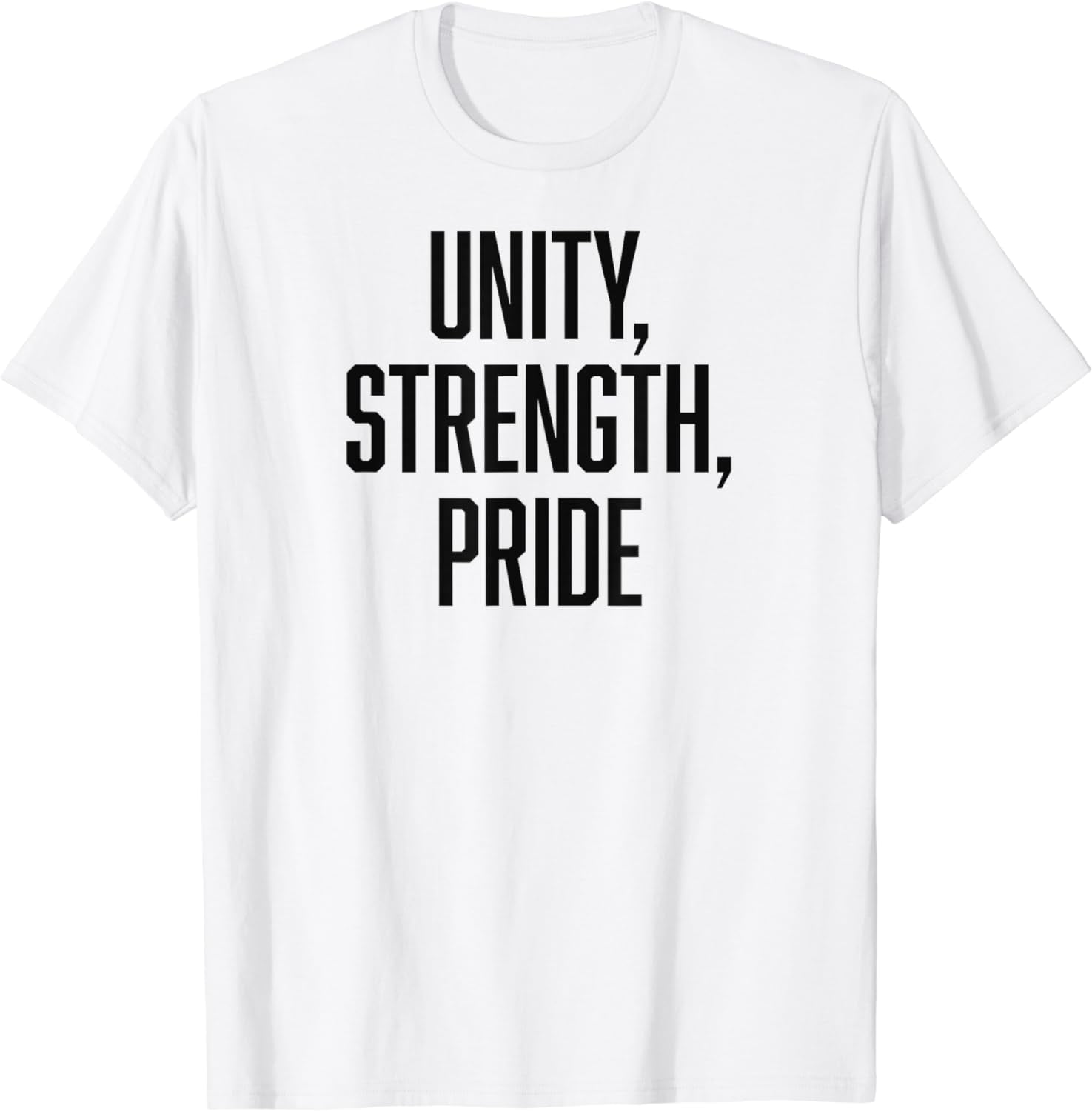 Unity, Strength, Pride Minimalistic Black Hisroty T-Shirt - Walmart.com