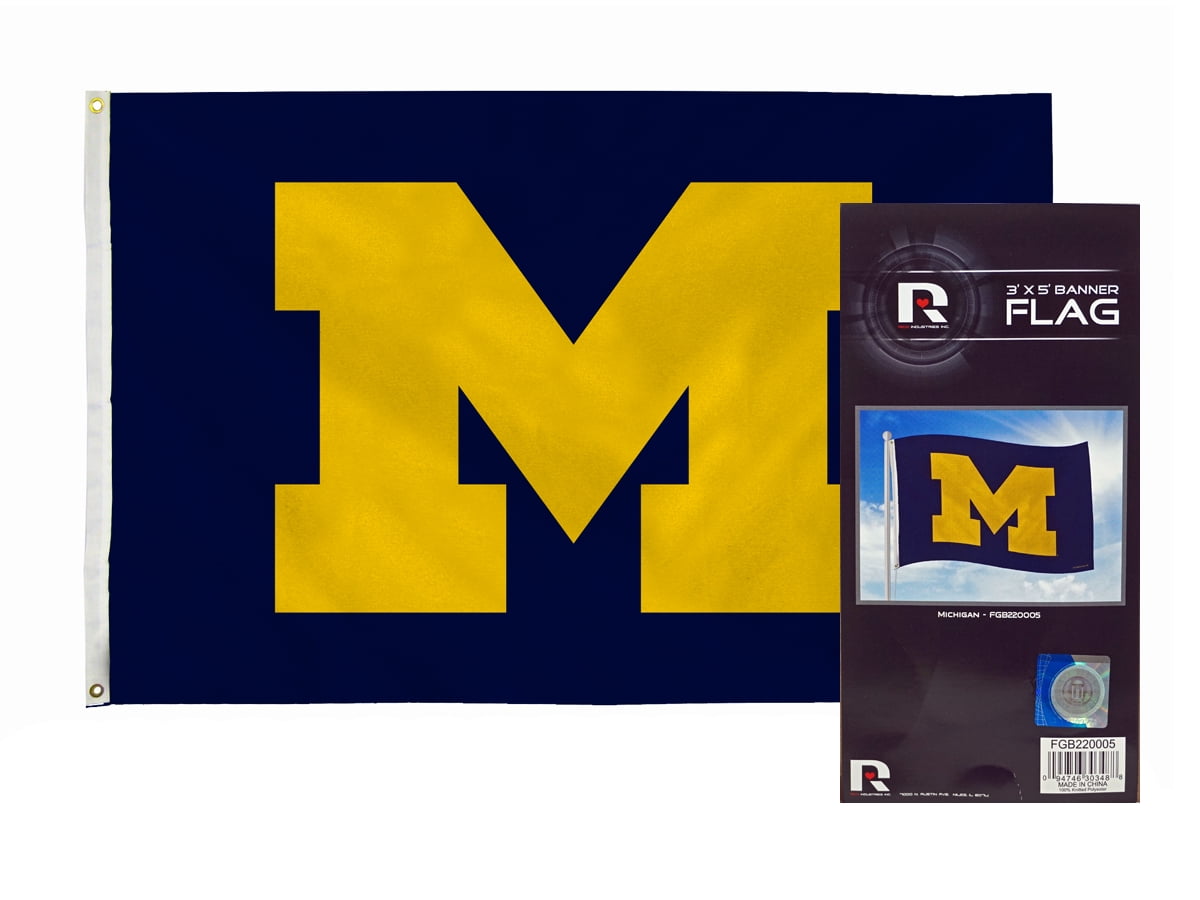 Univ. Michigan Indoor / Outdoor 3x5 Banner Flag - Walmart.com