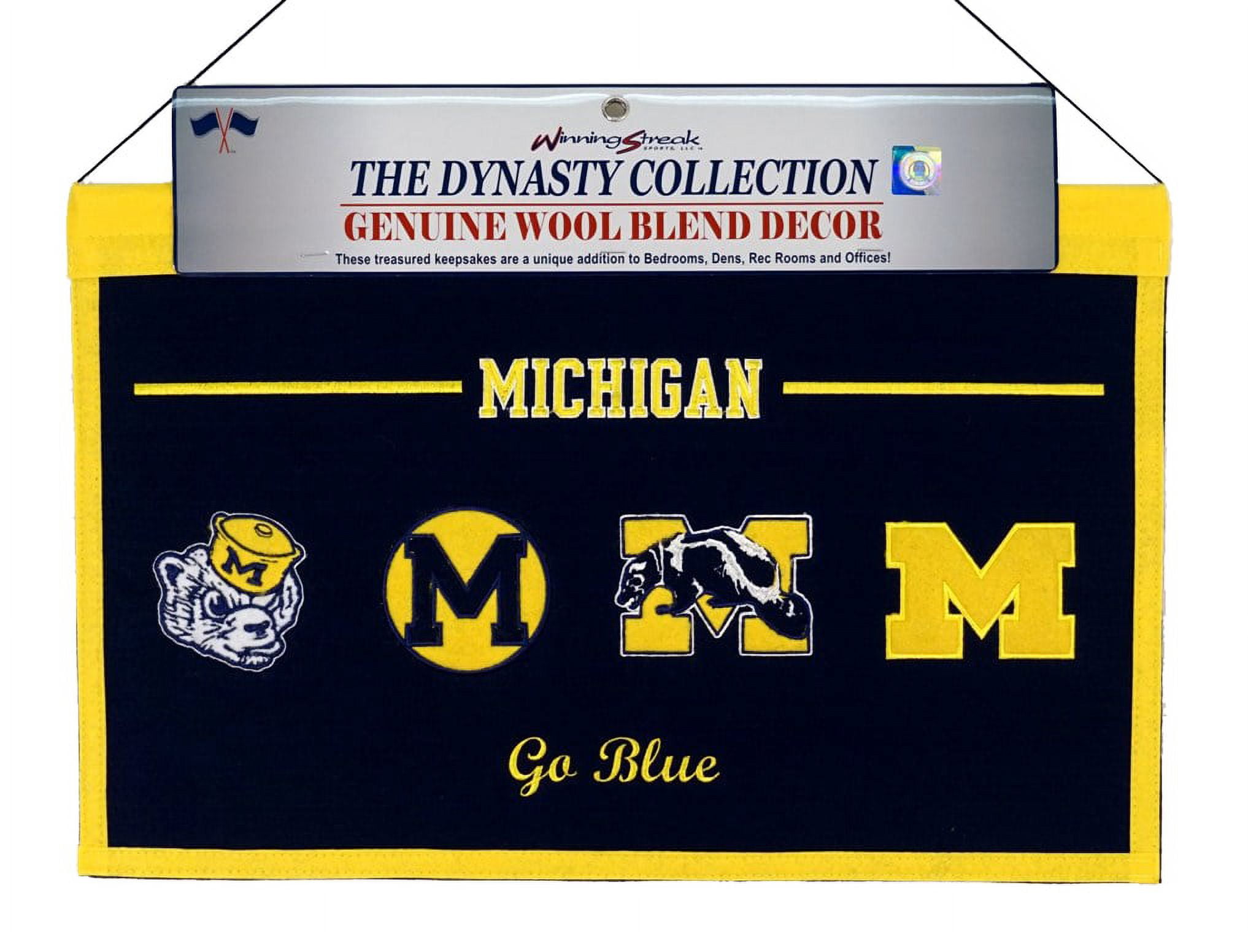 Univ. of Michigan Logos through the years ~ 22x14 Wall Hanging Heritage ...