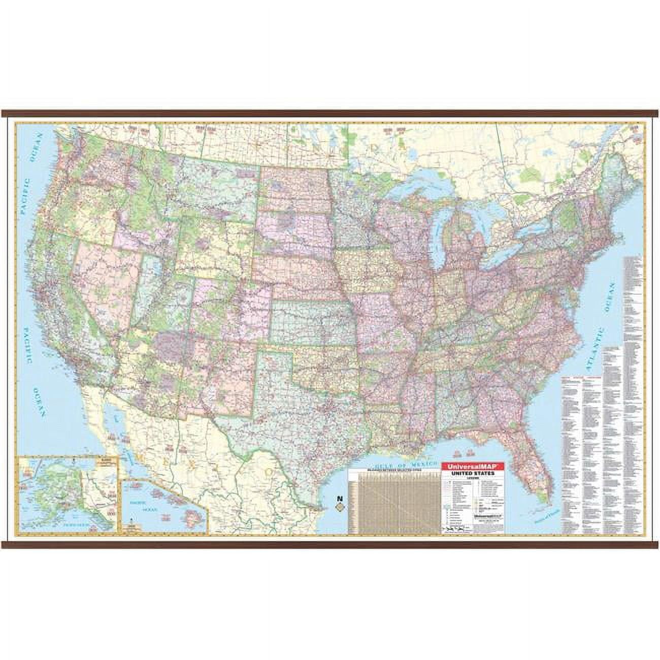 Univarsal 911401414001-78x52-LAM 78 x 52 in. United States Dispatchers ...