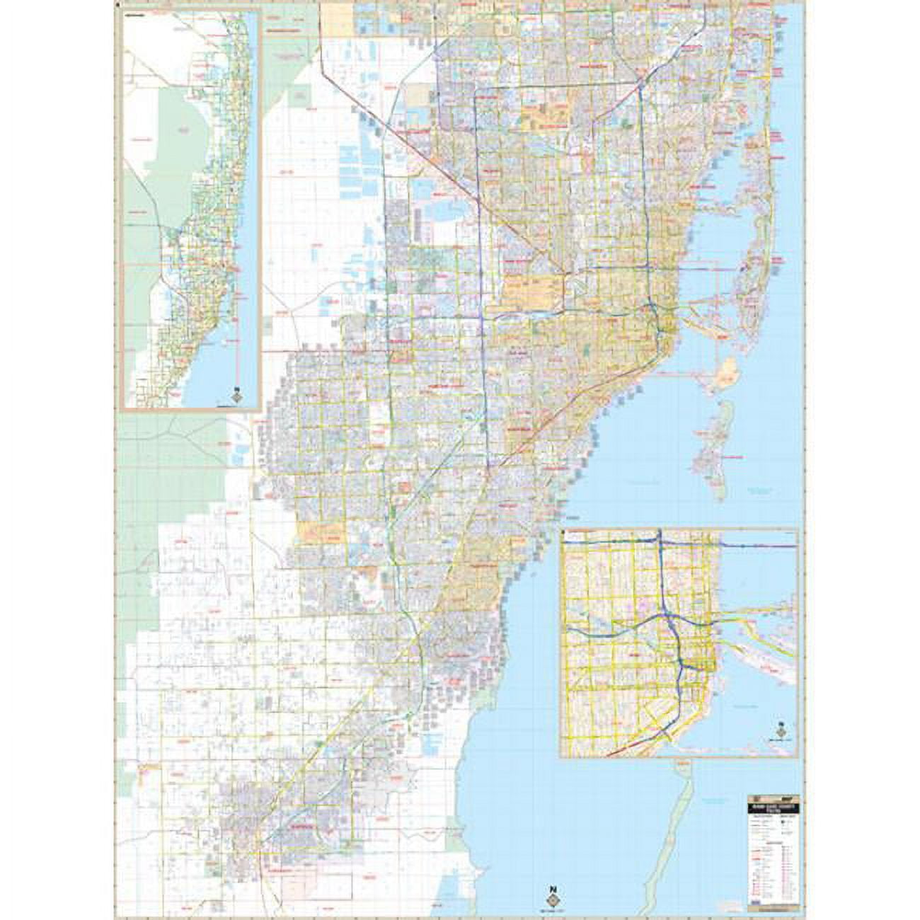 Univarsal 911840814018-59x78-LAM 59 x 78 in. Miami-Dade County, Florida ...
