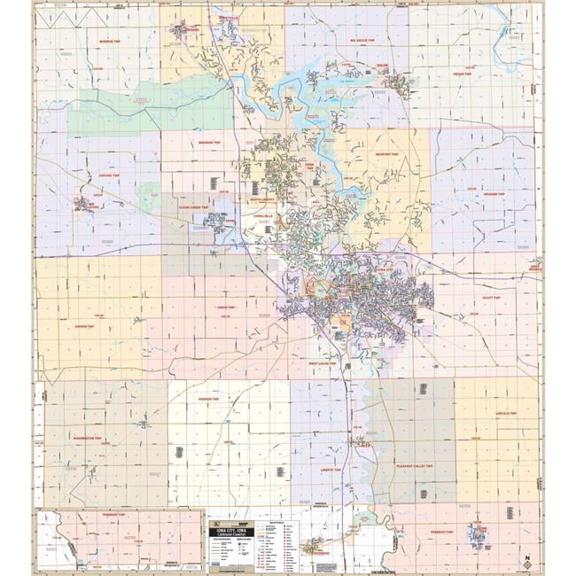 Univarsal 911841414003-50x56-LAM 50 x 56 in. Iowa City & Johnson County ...