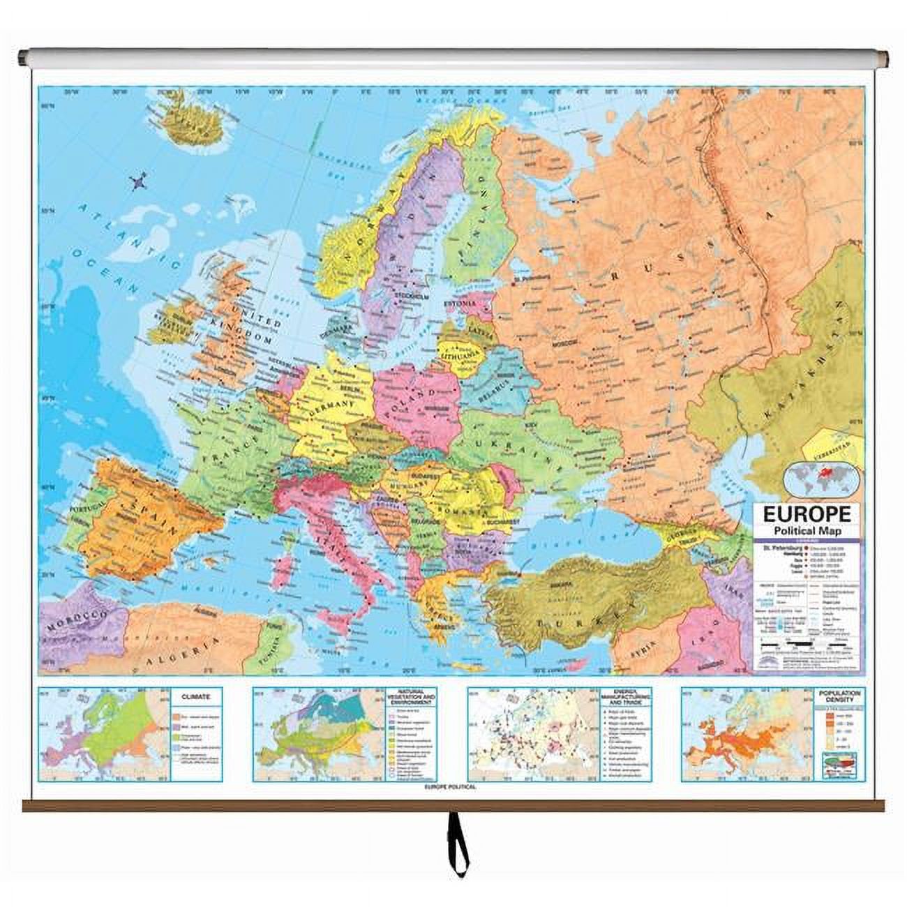 Univarsal 921300810001-63x59-RAB 63 x 59 in. Europe Advanced Political ...