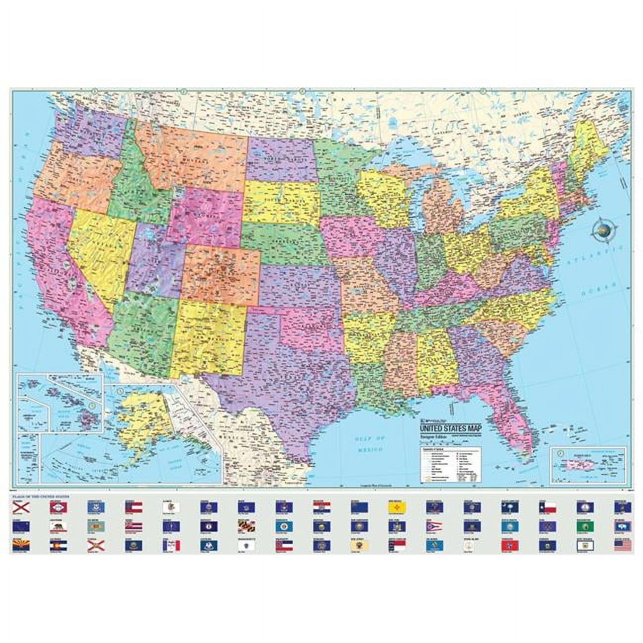 Univarsal 921401410001-63x48-PPR 63 x 48 in. US Advanced Political ...