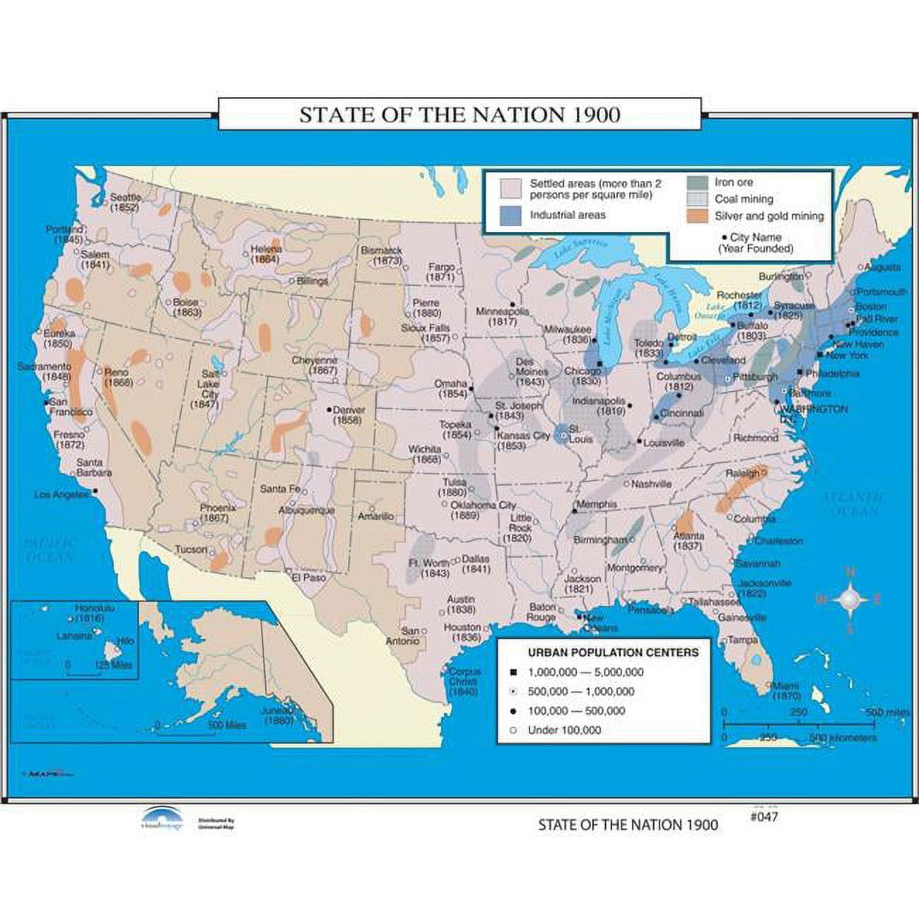 Univarsal 931000061047-46x37-LAM 46 x 37 in. No.047 State of the Nation ...