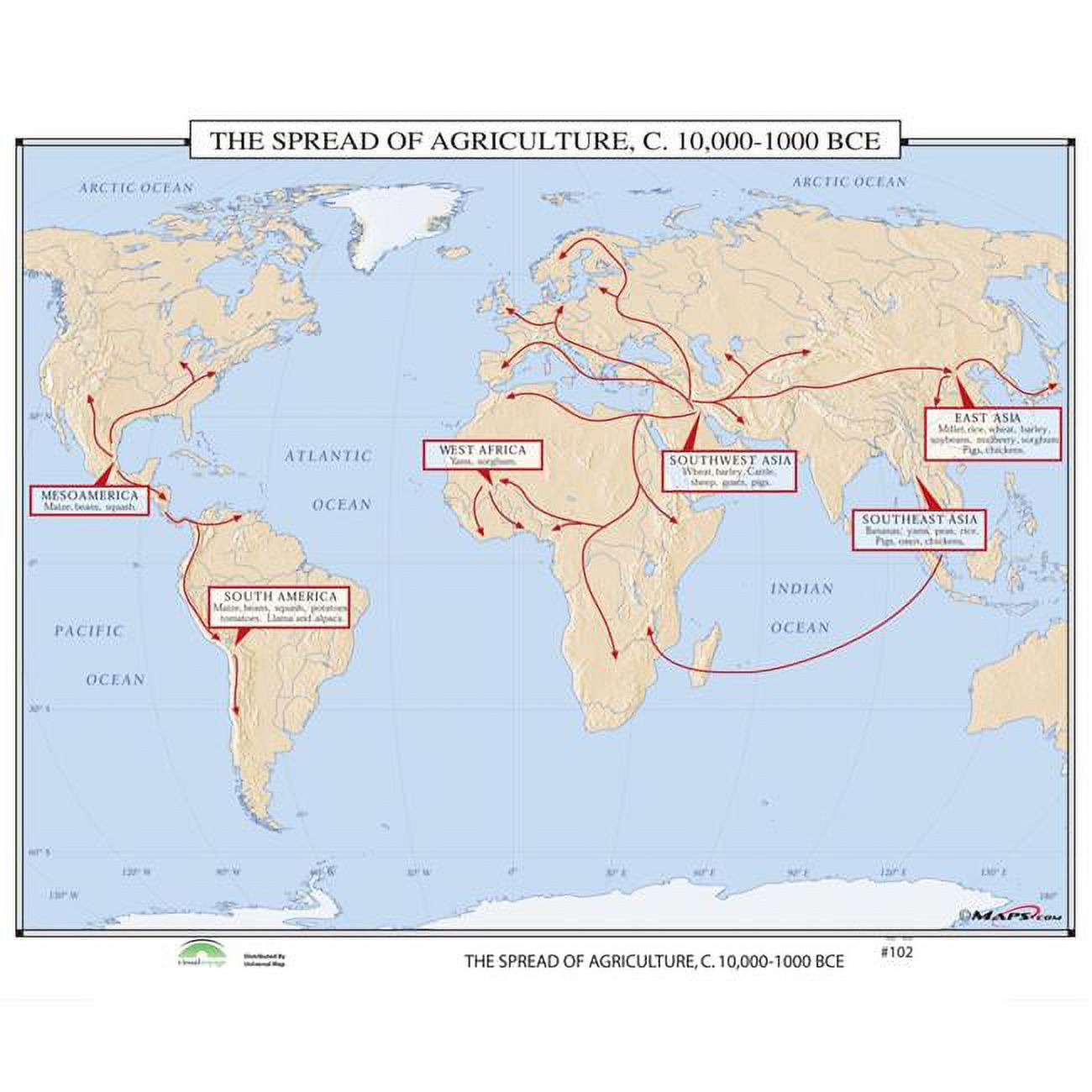 Univarsal 931000061102-46x37-RAW 46 x 37 in. No.102 The Spread of ...